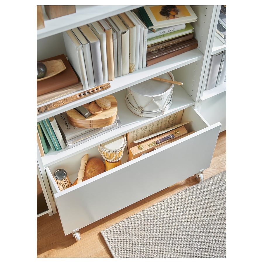 BILLY drawer, white/with castors, 311/2x11x167/8" - IKEA