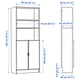 BILLY / HÖGBO bookcase w glass doors, white, 311/2x113/4x791/2" - IKEA