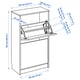 BISSA shoe cabinet with 2 compartments, black-brown, 191/4x11x365/8" - IKEA