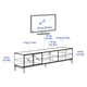 BOASTAD TV unit, black/oak veneer, 713/8x165/8x173/4" - IKEA