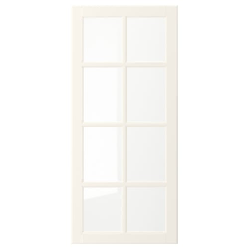 BODBYN glass door, off-white, 18x40" - IKEA