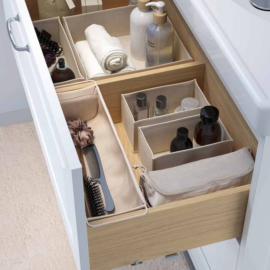 BOLLÖSUND drawer organizers, set of 4, beige - IKEA