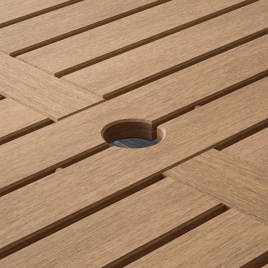 BONDHOLMEN table, outdoor, brown, 921/2x353/8" - IKEA