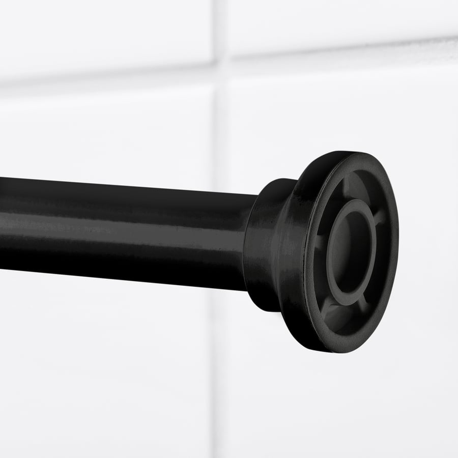 BOTAREN shower curtain tension rod, black, 47-79" - IKEA
