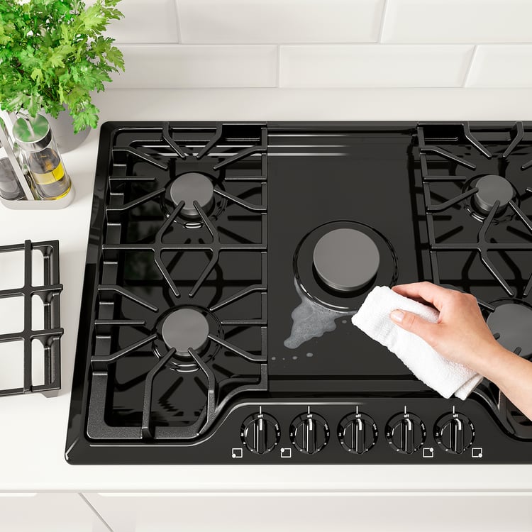 BRÄNNPUNKT gas cooktop, black, 30" - IKEA