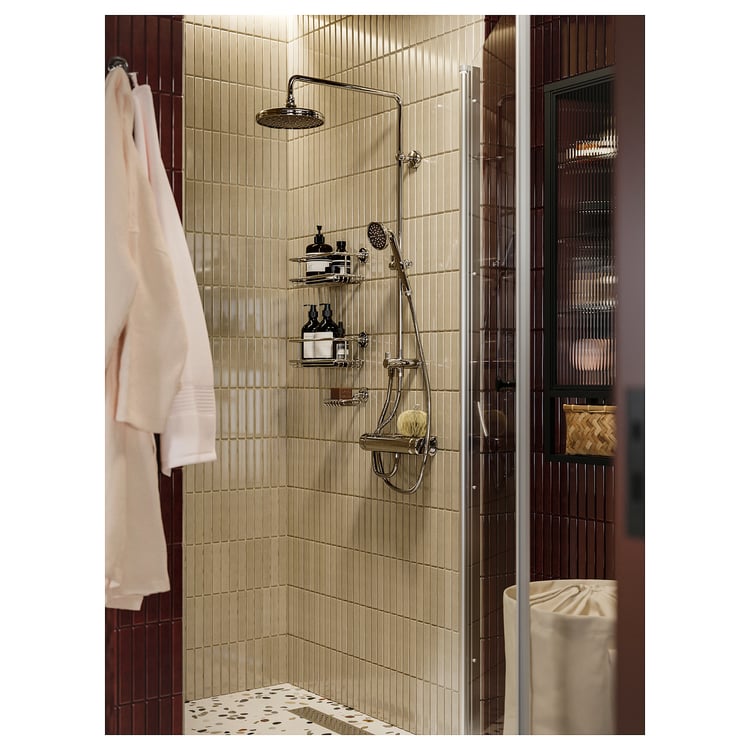 BROFJÄRDEN shower shelf, chrome effect, 13x4 ¾" - IKEA