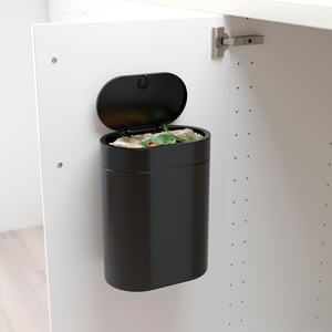 BROGRUND Touch top trash can, black, 1 gallon - IKEA