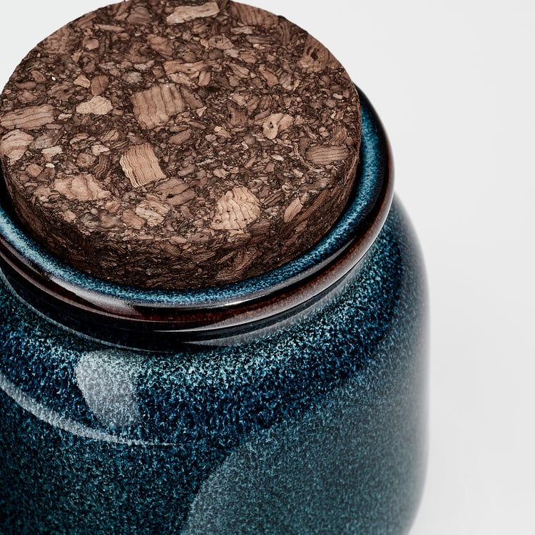 BRUGDHAJ jar with lid, blue, 10 oz - IKEA