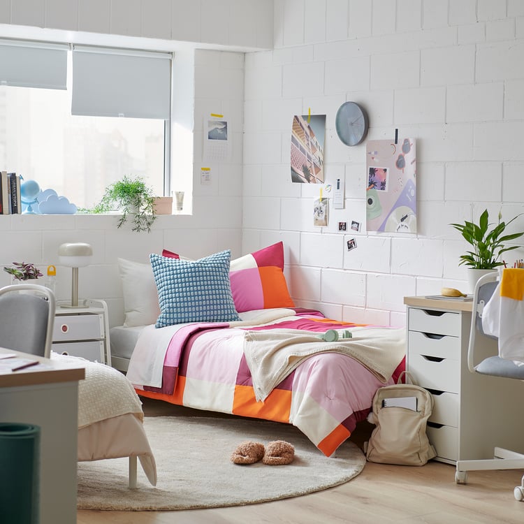 BRUNKRISSLA comforter set, pink, Twin/Twin X-long - IKEA