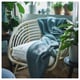 BUSKBO armchair, rattan/Djupvik white - IKEA