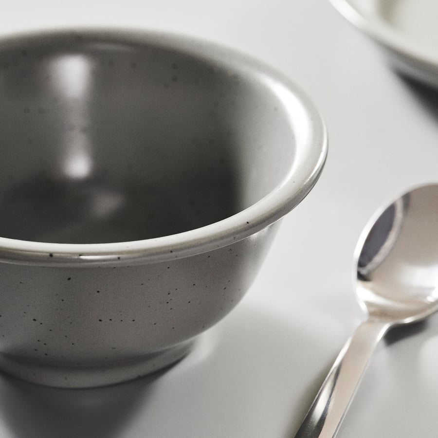 DAGGASTER bowl, dotted/gray, 5 ½" - IKEA