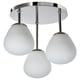 DEJSA ceiling lamp with 3 lights, chrome plated/opal glass - IKEA