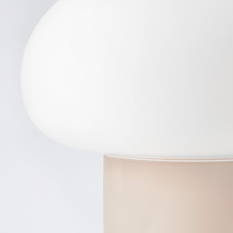 DEJSA table lamp, beige/opal glass, 11" - IKEA