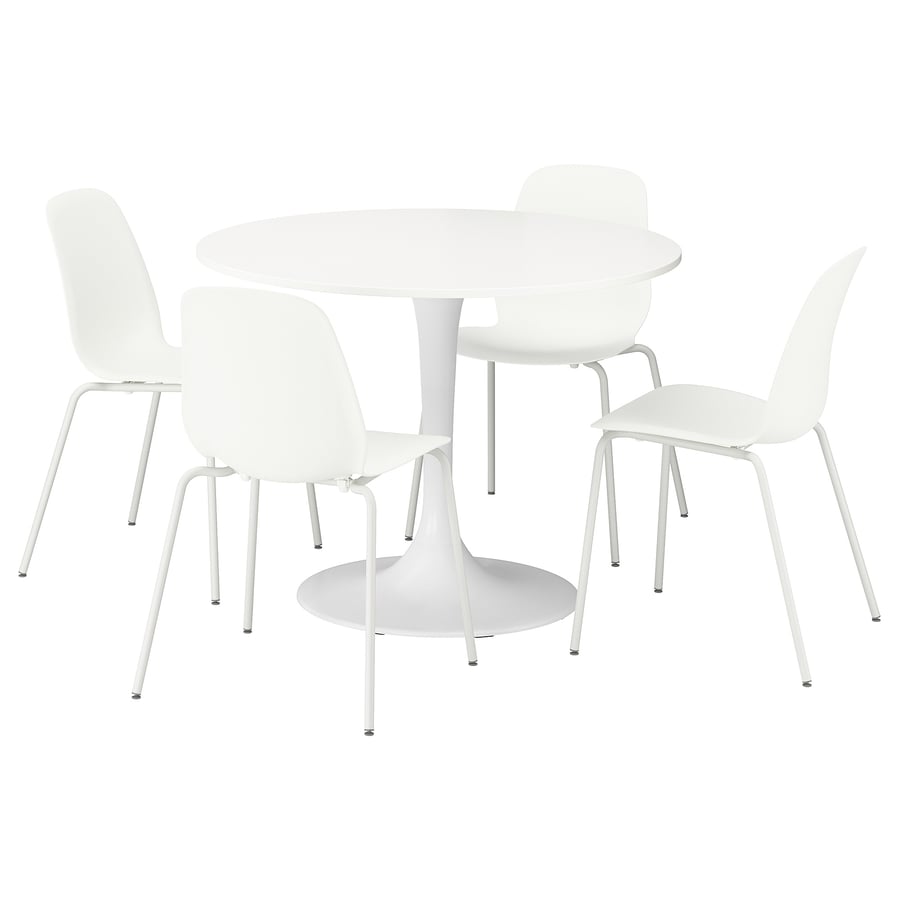 DOCKSTA / LIDÅS table and 4 chairs, white white/white white, 401/2" - IKEA