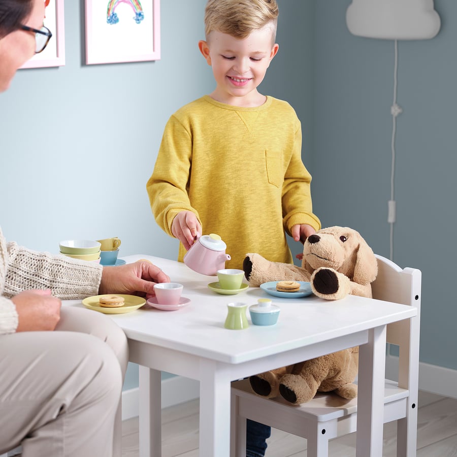 DUKTIG 3-piece tea playset, mixed colors - IKEA