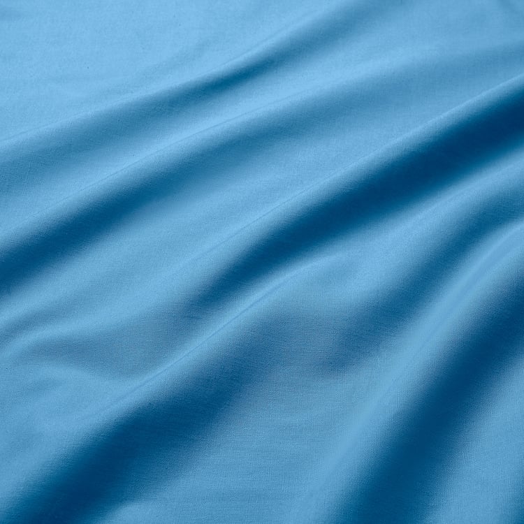 DVALA fitted sheet, blue, Twin X-long - IKEA