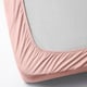 DVALA fitted sheet, light pink, Twin X-long - IKEA