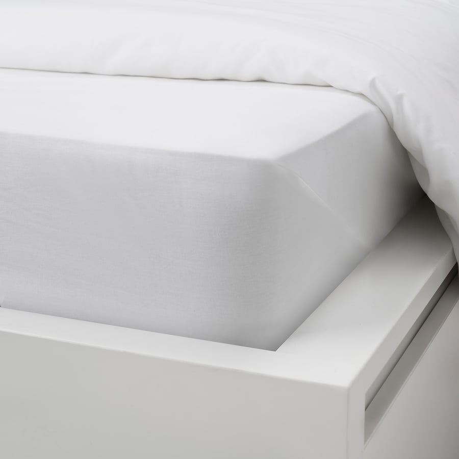 DVALA sheet set, white, Twin - IKEA