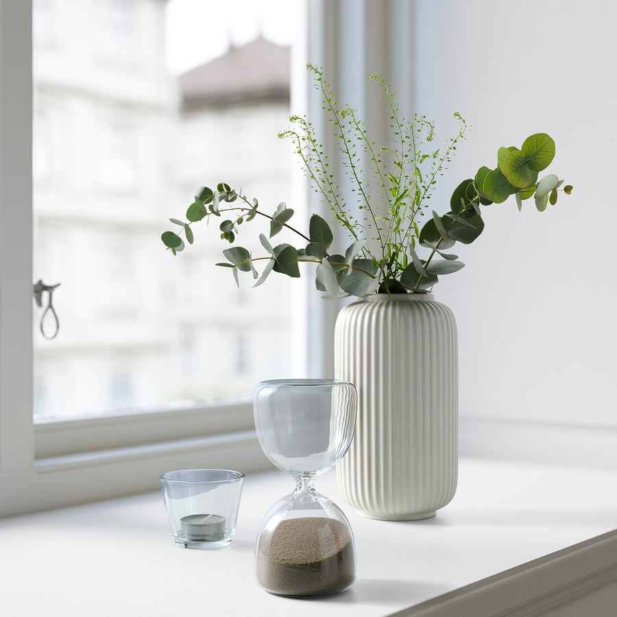 EFTERTÄNKA decorative hourglass, clear glass/sand, 6" - IKEA