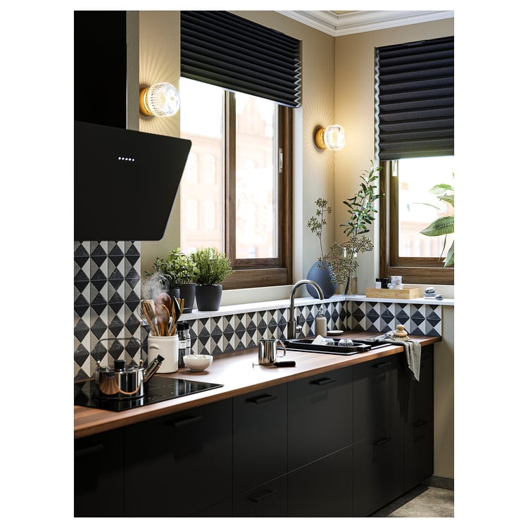 EKBACKEN countertop, brown walnut effect/laminate, 74x11/8" - IKEA