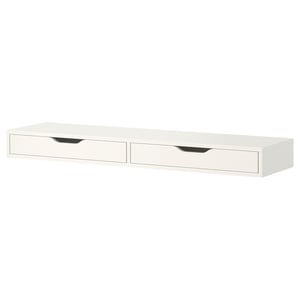 EKBY ALEX Shelf with drawers, white, 46 7/8x11 3/8" - IKEA