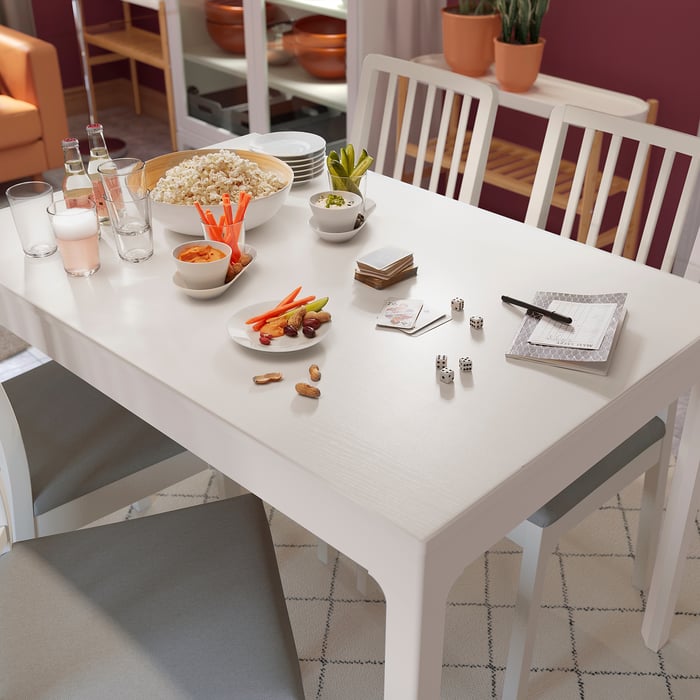 EKEDALEN extendable table, white, 471/4/707/8x311/2" - IKEA
