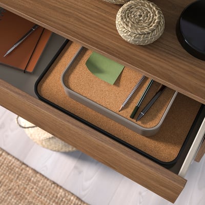 EKET cabinet with 2 drawers, brown/walnut effect, 271/2x133/4x133/4" - IKEA