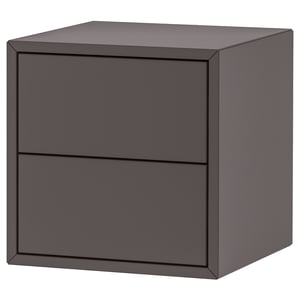 EKET Cabinet with 2 drawers, dark gray, Width: 13 3/4" - IKEA
