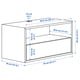 EKET wall mounted media shelf w rail, white, 271/2x133/4x133/4" - IKEA