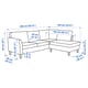 EKHOLMA corner sofa, 4-seat with open end, Kilanda pale blue - IKEA