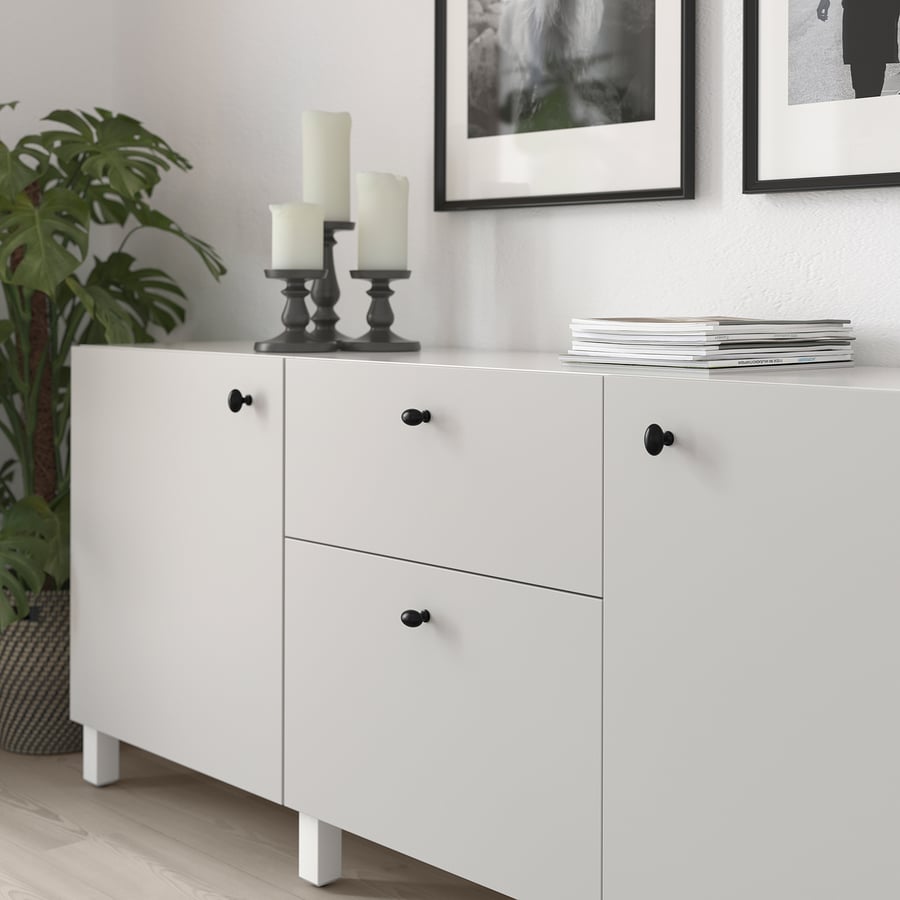 ENERYDA knob, black, 13/8" - IKEA