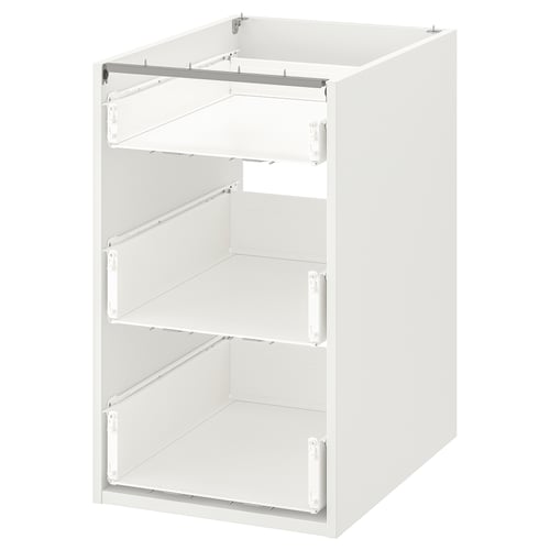 ENHET Base cabinet with 3 drawers , white, 18x24x30" - IKEA