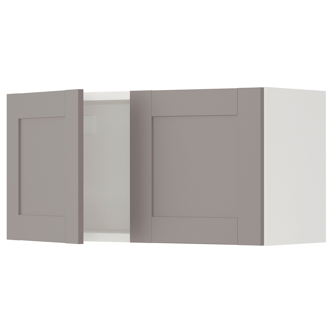 ENHET wall cabinet with doors, white/gray frame, 30x123/4x15" - IKEA