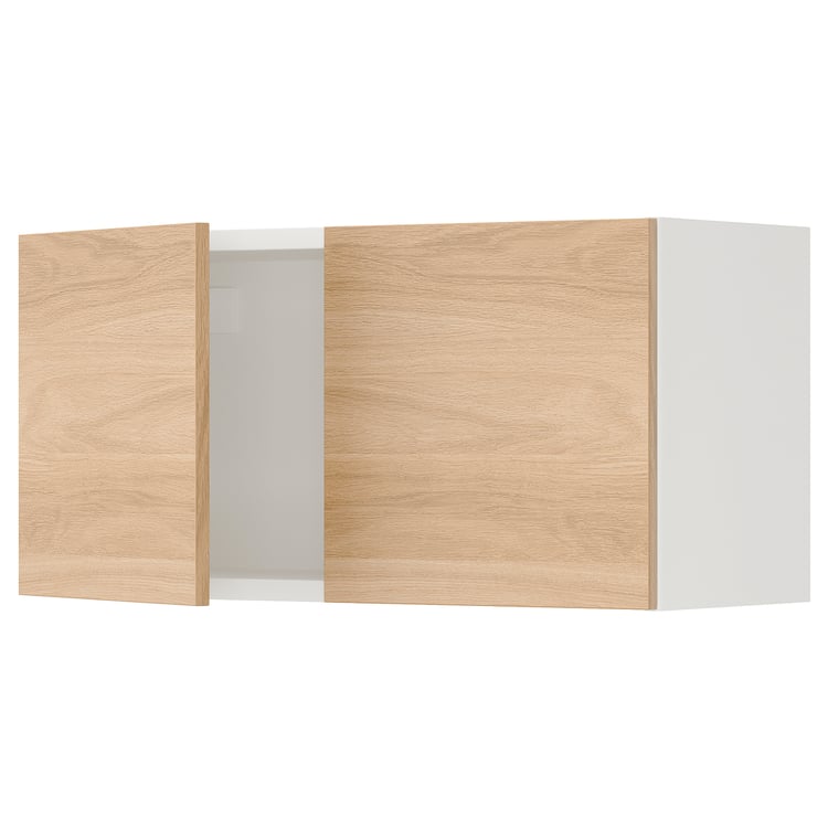 ENHET wall cabinet with doors, white/oak effect, 30x123/4x15" - IKEA