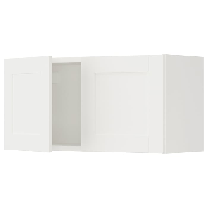 ENHET wall cabinet with doors, white/white frame, 30x123/4x15" - IKEA