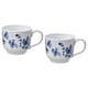 ENTUSIASM jumbo cup, patterned/white blue, 17 oz - IKEA US