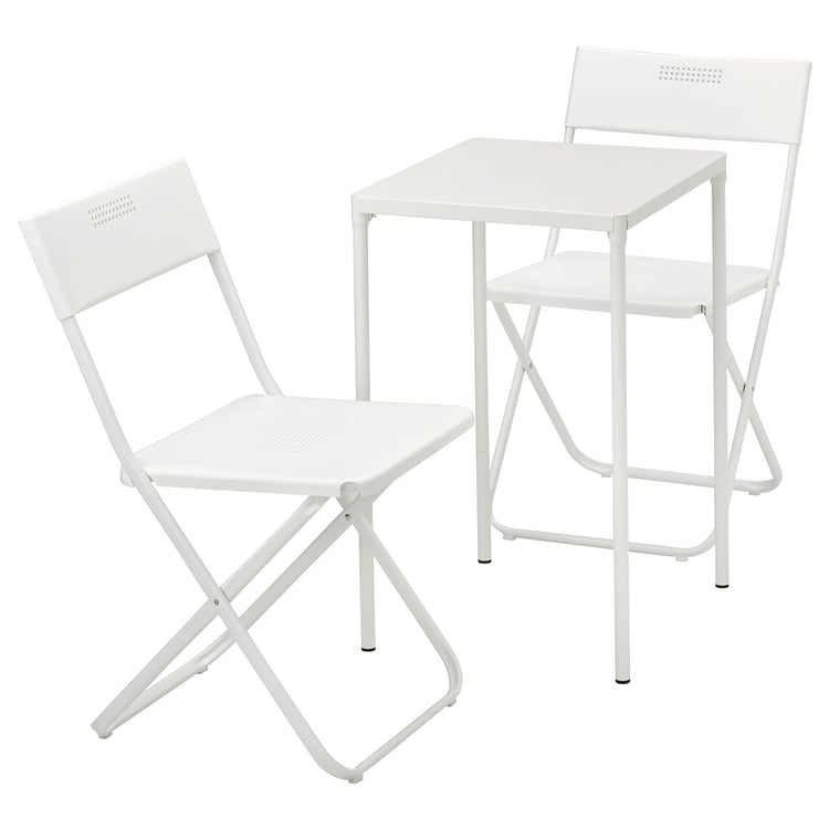 FEJAN table and 2 folding chairs, outdoor, white/white - IKEA