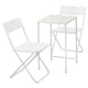 FEJAN table and 2 folding chairs, outdoor, white/white - IKEA