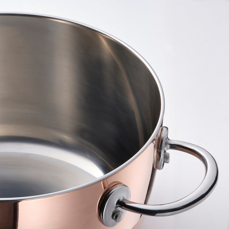 FINMAT pot with lid, copper/stainless steel, 3 qt - IKEA