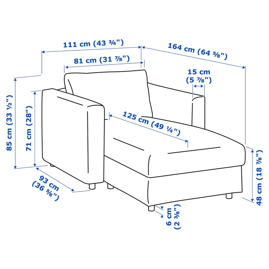FINNALA chaise, Gunnared medium gray - IKEA