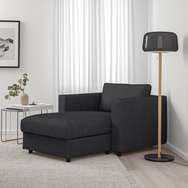 FINNALA chaise, Tallmyra black/gray - IKEA