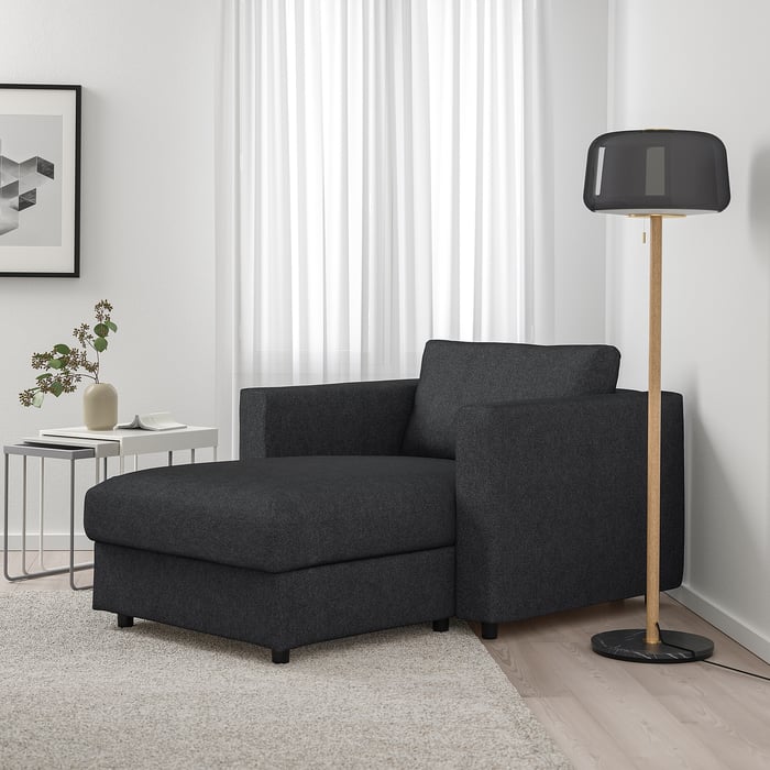FINNALA chaise, Tallmyra black/gray - IKEA