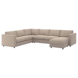 FINNALA cover f/corner sleeper sofa, 5-seat, with chaise/Gunnared beige ...