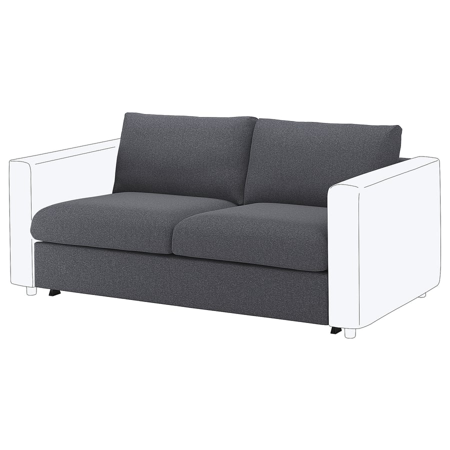 FINNALA cover for loveseat sleeper section, Gunnared medium gray - IKEA