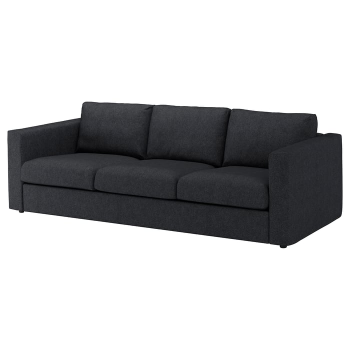 FINNALA cover for sofa, Tallmyra black/gray - IKEA