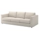 FINNALA cover for sofa, with chaise/Gunnared beige - IKEA
