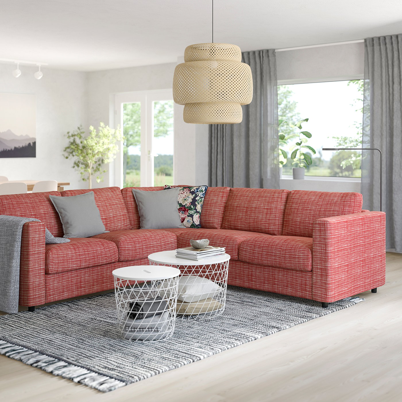 Living Room Red Sectional Couch Ideas