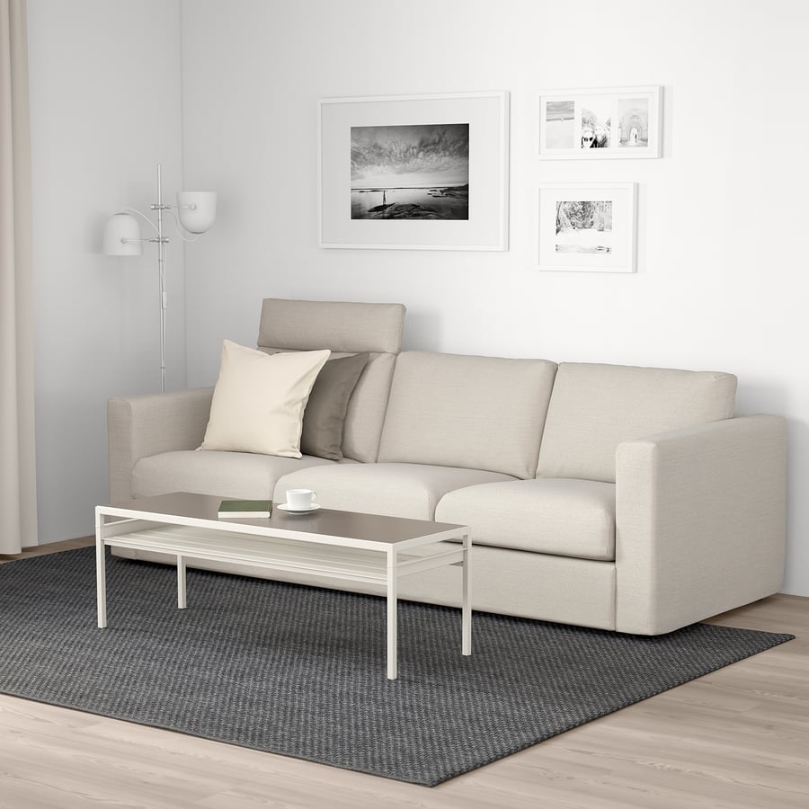 FINNALA sofa, with headrest/Gunnared beige - IKEA