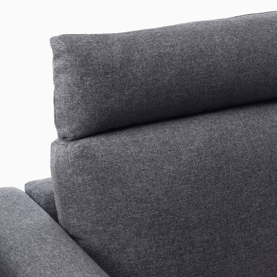 FINNALA sofa, with headrest/Gunnared medium gray - IKEA