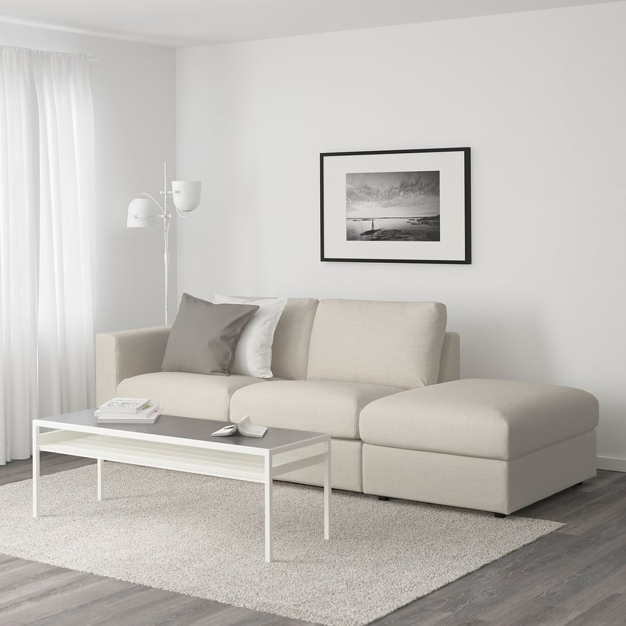 FINNALA sofa, with open end/Gunnared beige - IKEA